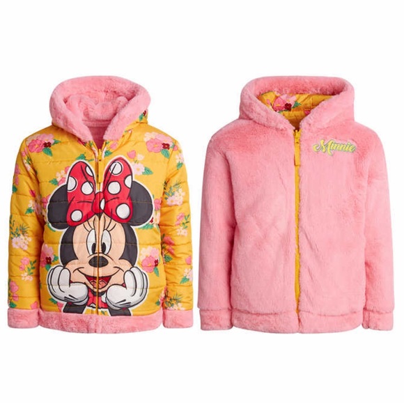 Disney | Jackets & Coats | Disney Minnie Mouse Kids Reversible Jacket ...